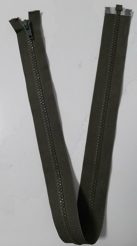 DMC rits deelbaar - groen - olijfgroen - 60 cm - kunststof bloktandjes - nylon - deelbare | bol