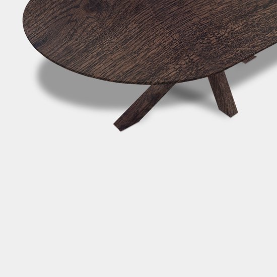 Tafel Plat Ovaal eikenhout - Matrix hout - Dear Brown | bol