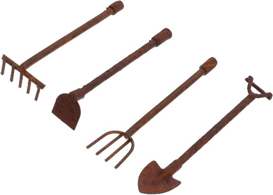 Allecto Plus - Mini Fee Tuin Tuingereedschap Set met Hark, Schep en ...