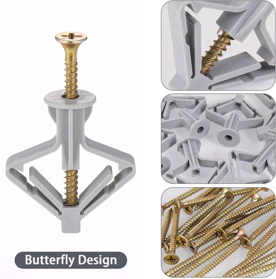 100 Hollewandpluggen met Vliegtuigvorm - Set van 100 stuks - Voor ...