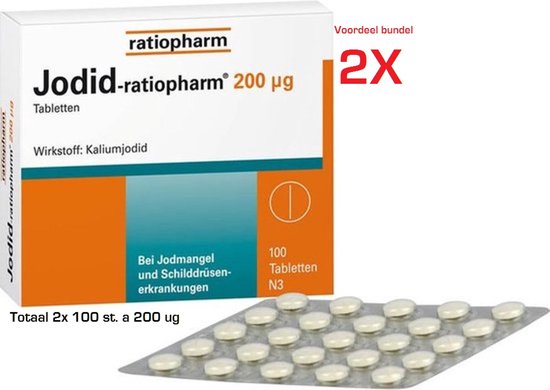2x 100st. Jodium Tabletten 200µg - Directe verzending met Track en ...