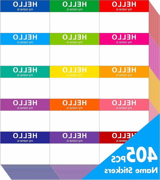 Allecto Plus - Naam Tag Sticker Set voor Thema Party School Office ...