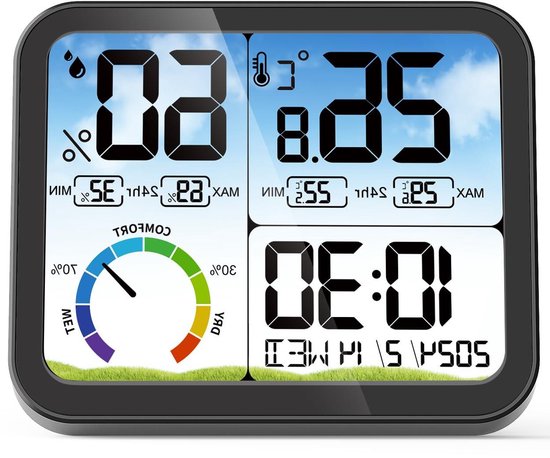 Digital Hygrometer Thermometer - Accurate Humidity Meter - Extra groot ...