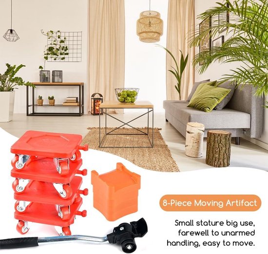 Allecto Plus - Meubelverhuizers met 4 Wielen - Set van 9 - Meubellifter ...