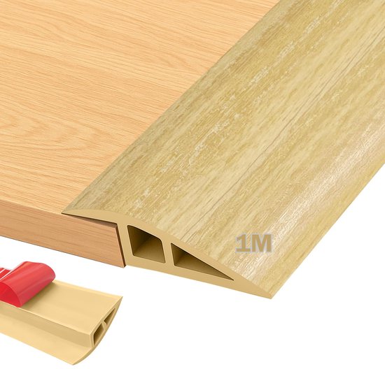 Zelfklevend overgangsprofiel 1M x 5CM, PVC-overgangsstrook vloer ...
