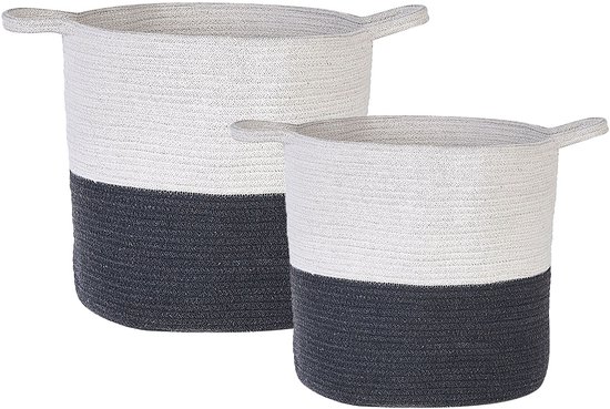 PAZHA - Mand set van 2 - Wit - Katoen | bol