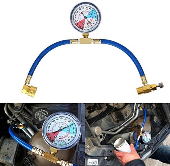 Allecto Premium - Auto Airco Koelmiddel R134A Oplaad Kit met Manometer ...