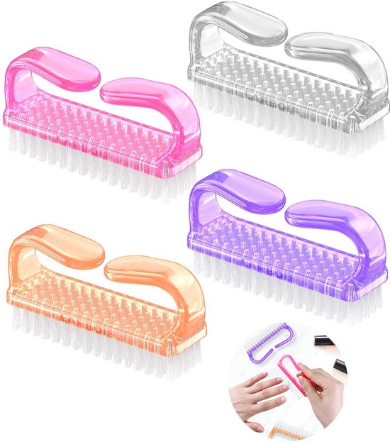 Nagelborstel met handvat - nagelborstels - reiniger voor handnagelborstels - pedicure... | bol