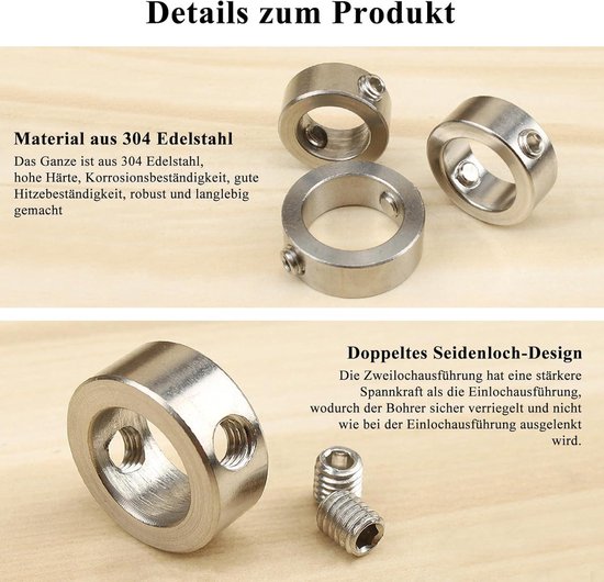 Allecto Premium - Set van 9 Diepteaanslagringen voor Nauwkeurige ...