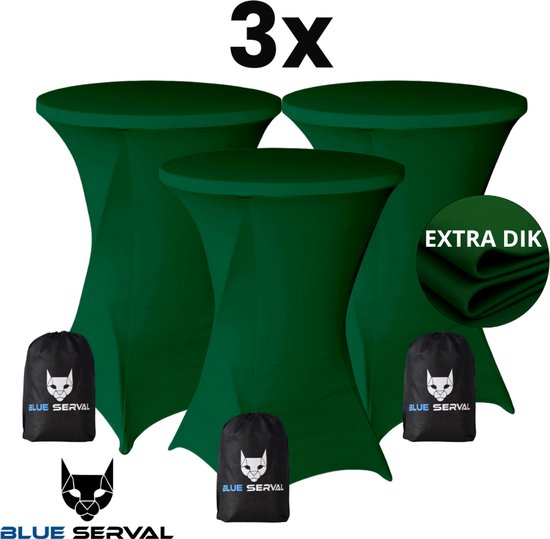 Statafelrok Donker Groen 3x – Extra Dik & Sterk – ∅80-85 x 110 cm – Tafelhoezen voor... | bol
