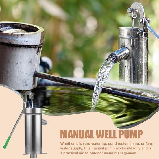 RFWR® Handmatige Waterpomp Set - Roestvrij Staal - Efficiënte ...