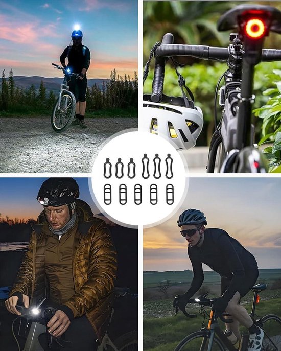 Allecto Plus - Set van 11 elastische siliconen armbanden voor fiets - Veilige... | bol