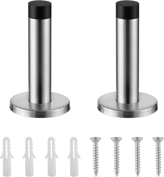 2 stuks - Aan de muur gemonteerde deurstop - Zware deurstopper ...