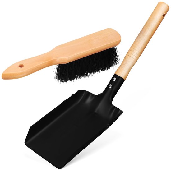 Handbezem en Schep Set - Voor Oven en Open Haard - 1 Set | bol