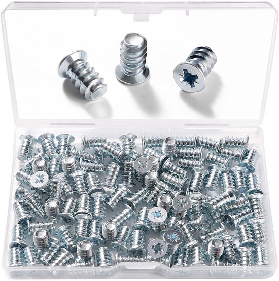 100Pcs M6.3 * 11mm Euro Screws - Countersunk Head Furniture Screws ...