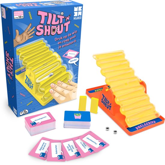 Megableu Tilt 'N' Shout - Spannend Familiespel - Bordspel voor Jong & Oud - 2 of Meer... | bol