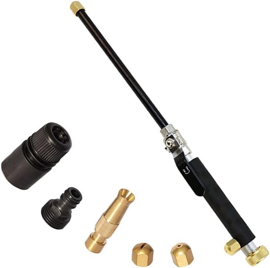 Allecto Plus - Draagbare hogedrukreiniger voor tuinslang met lans en 3 ...