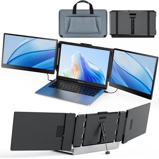 Alpha Pro Portable Monitor 14 Inch Tri Screen - Gratis Reistas - Laptop ...