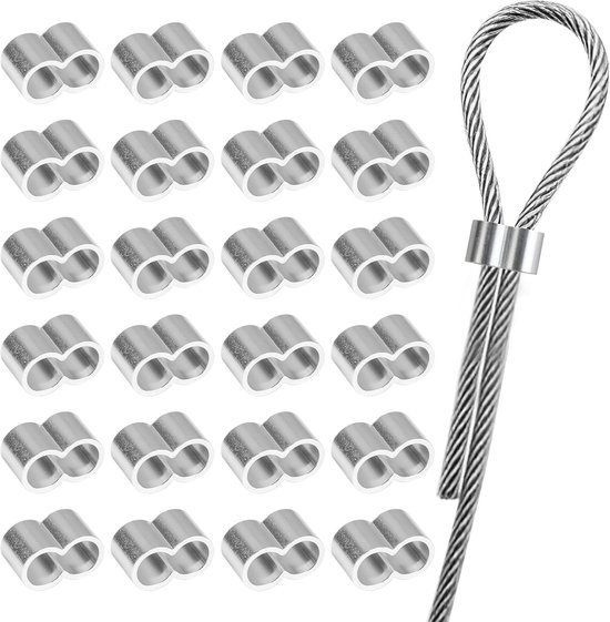 25 professionele pershulzen 10 mm voor kabelbinders, aluminium hulzen ...