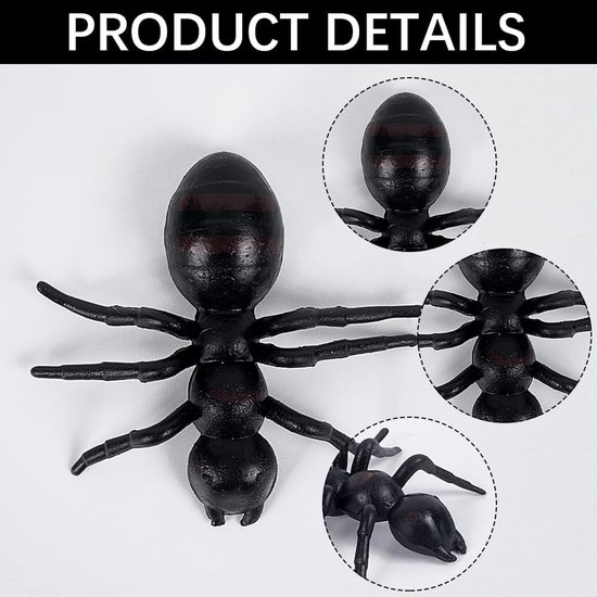 30 stuks zwarte plastic mieren - dier simulatie - realistische imitatie ...