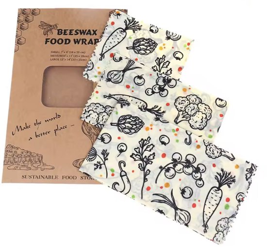 CHPN - Wrappingpapier - Bijenwas wrapping paper - Herbruikbaar ...