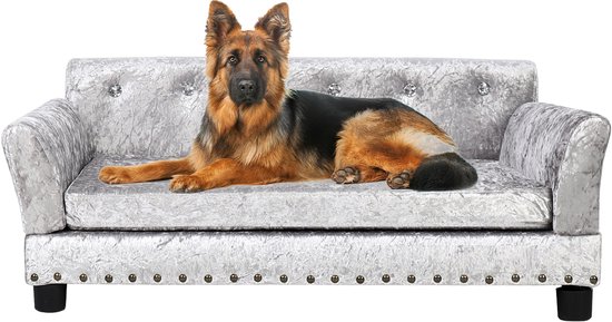 BingoPaw Groot hondenbed - Hondensofa - Hondencouch - Luxe fluwelen ...
