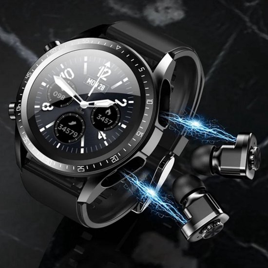 Smartwatch met Oordopjes en Bluetooth – TWS, Muziekbediening, Oproepen ...