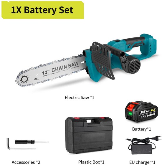 Elektrische Kettingzaag - Snoeizaag - Kettingzaag Accu - Handzaag - LED ...