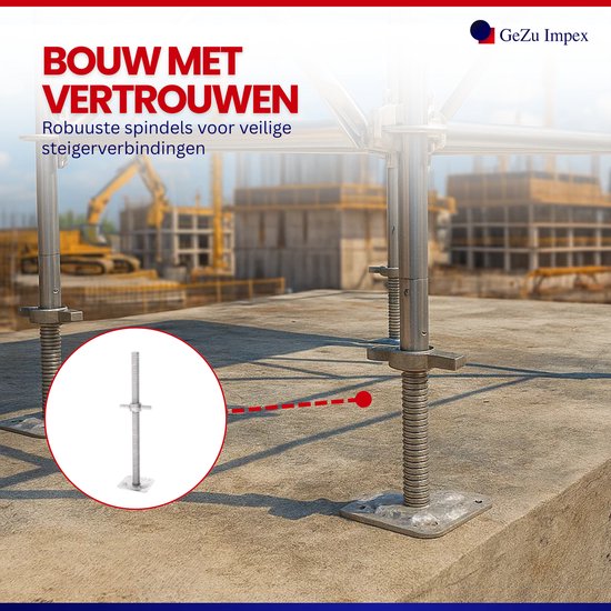 Scaffolding Spindle 800x38 mm Galvanised | bol