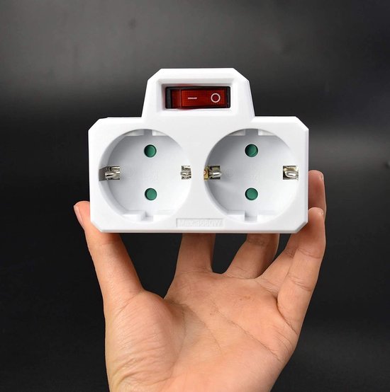 Stopcontact Splitter - 3 Stuks - Adapter Met Schakelaar En Dubbele ...