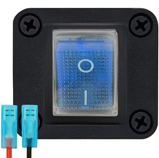 ProRide Wipschakelaar ON-OFF KCD4 - 2 Polig - 250V/16A - Inbouwpaneel 1-voudig - Met... | bol