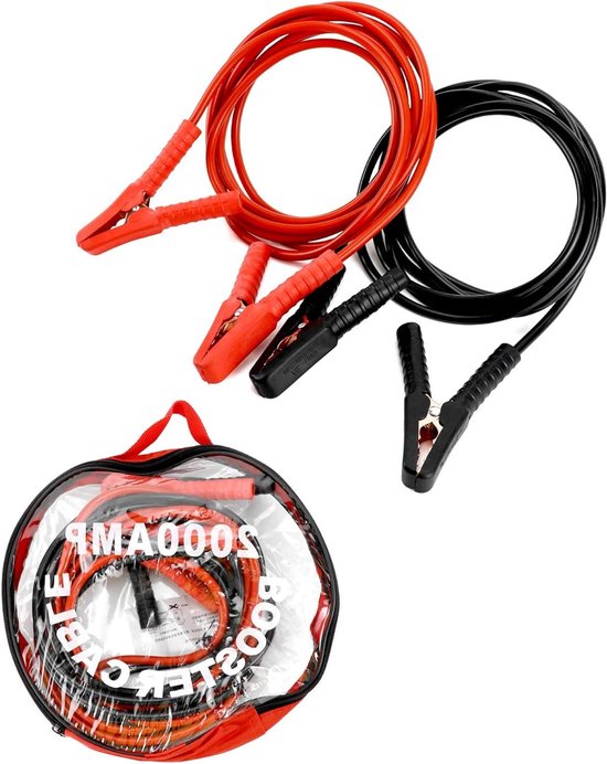Startkabel 4 Meter 2000A met Opbergtas - Auto Accu Startkabels | bol