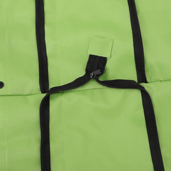 Allecto Plus - Opvouwbare winkelwagen met groene handvaten en wielen | bol