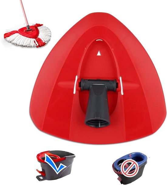 Allecto Plus - Rode Vervangende Driehoekige Spin Mop Base voor 2-in-1 ...