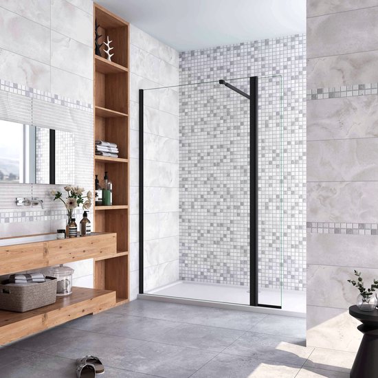 Inloopdouche-douchewand-walk in 8mm NANO EasyClean veiligheidsglas ...