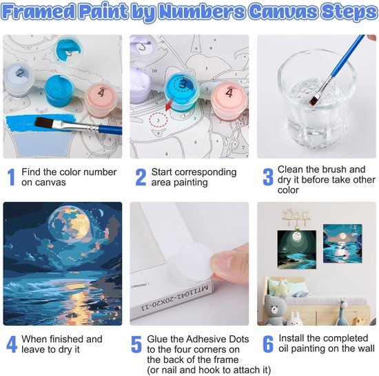 Allecto Plus - Verf op Nummer Set 4 stuks voor Volwassenen Beginners ...