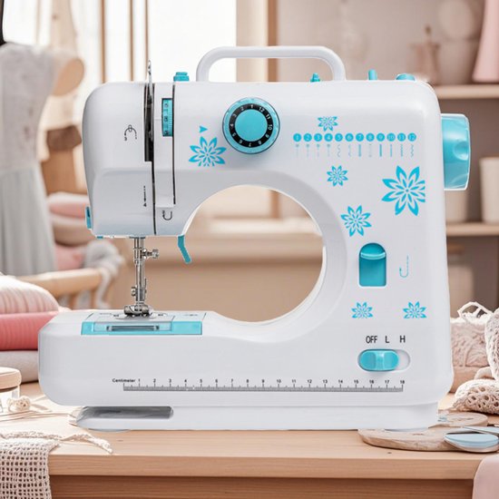 CHIWIN Naaimachine Elektrisch - Mini Naaimachine - Pedaal of Knop - 12 ...