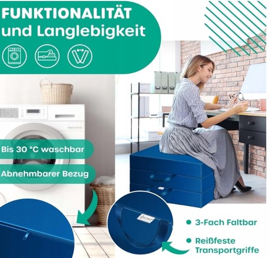 KESSER® Folding Mattress 75 x 200 x 15 cm Guest Mattress 3-Way Foldable ...