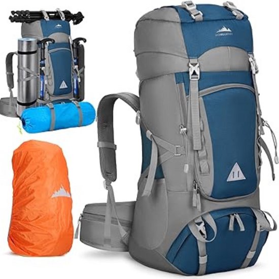 Trekking Rugzak 60L - Hiking Rugzak Voor Mannen En Vrouwen - Grote ...