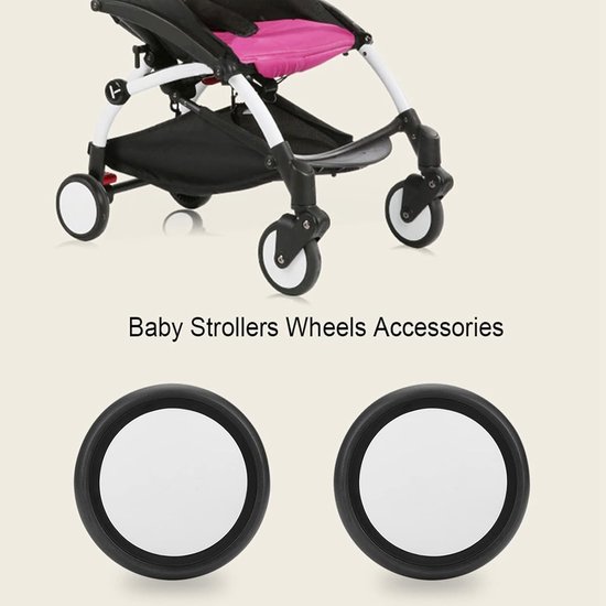 Rubber Stroller Wheel - Wear-resistant 360 Degree Rotating Wheels ...