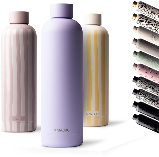 Thermo Waterfles - Roestvrij staal - 500 ml - Tijdloos design | bol