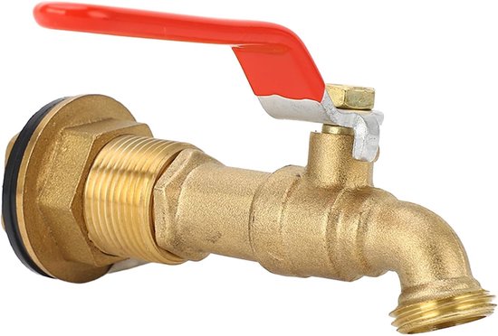 Brass Barrel Faucet, Rain Barrel Faucet 1/2 Inch Quarter Turn Brass ...