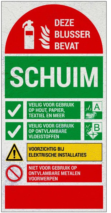 Deze blusser bevat schuim bord - Sign Again materiaal - 20 x 10 cm | bol