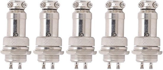 5pcs Aviation Plugs Pure Copper Silver Plated Pins Aviation Connectors ...