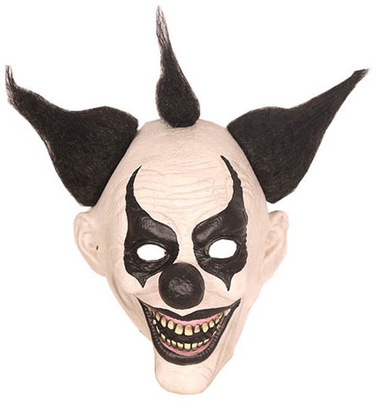 Masker Horror Clown Zwart-Wit Latex | bol