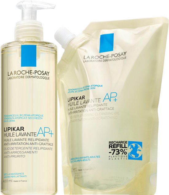 La Roche-Posay Lipikar Reinigingsolie AP+ + Navulling - Droge huid met ...