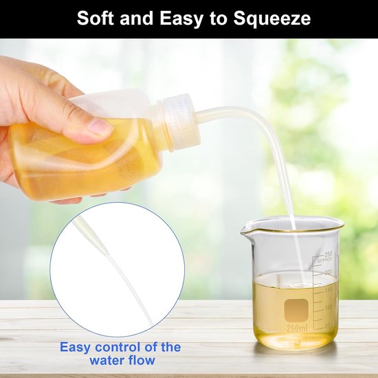 4 Stuks Spuitflessen voor Lab - 150ml Plastic Veiligheidswasfles ...