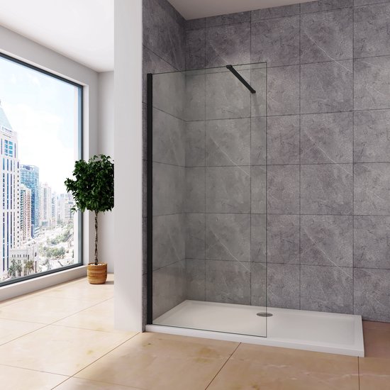 Inloopdouche-douchewand-walk in 8mm NANO EasyClean veiligheidsglas ...