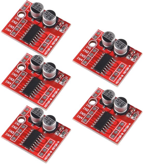 5x DC Motor Driver Module L298N 1.5A 2-weg MX1508 PWM Snelheid | bol