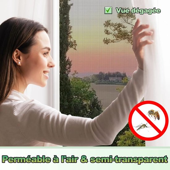 Raamhor - 130x150Cm - met Magnetische Bevestiging - Universele Raam Hor ...